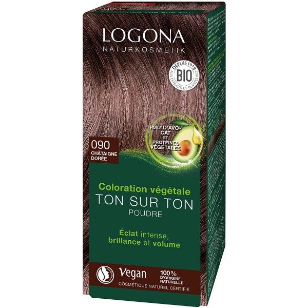 090 Golden Chestnut - Permanent Plant-Based Hair Color Tone on Tone...