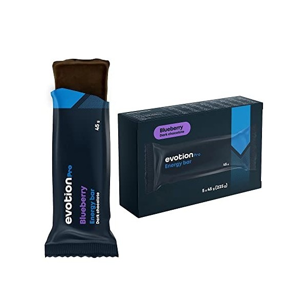 EVOTION PRO Barre Energetique - Lot de 5 á 45g, Savoureuse et Nutri...