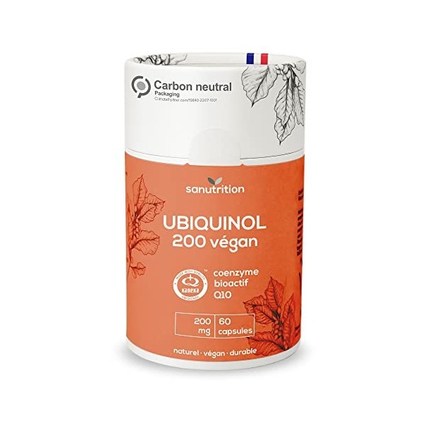 Ubiquinol 200 mg | 60 gélules | végétalien | Emballage papier 100% ...