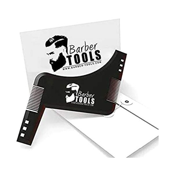 Peigne pochoir/Traceur de contour/Peigne guide barbe. Avec son enve...
