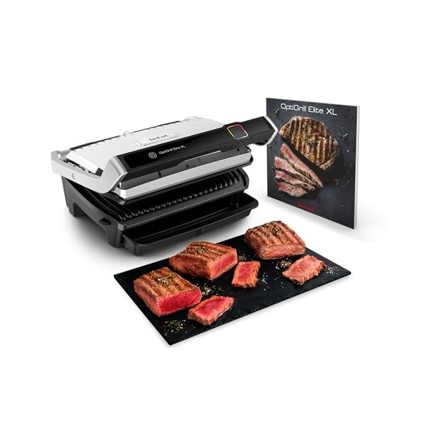 Tefal OptiGrill Elite XL Grill électrique, Cuisson auto Guide intui...