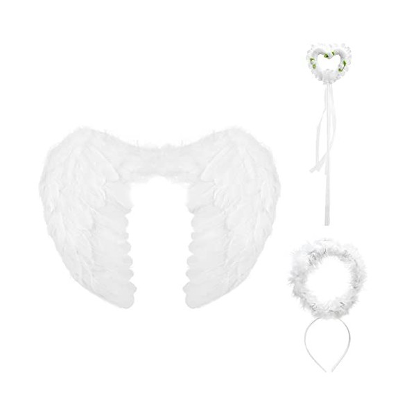 Kitimi Ailes dange pour enfants Halloween Carnaval Ange Costume Ail...