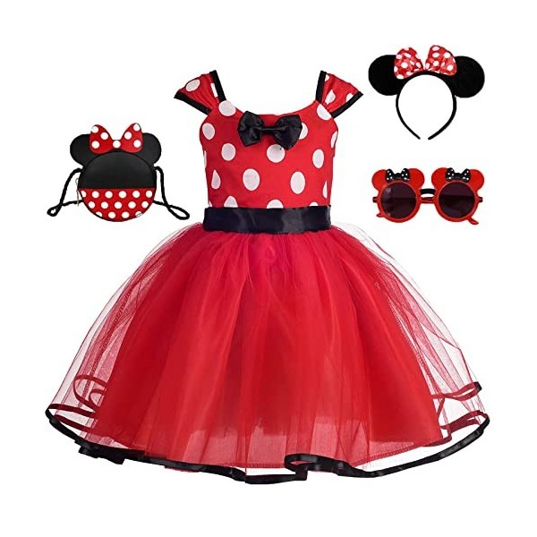 Robe Princesse Minnie Deguisement Princesse Fille Robe Été Cérémoni...