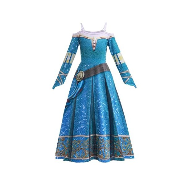 Lito Angels Deguisement Robe Princesse Merida Rebelle avec Accessoi...