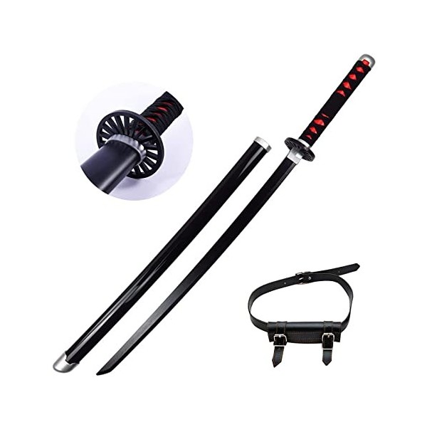 LIUD 104 Cm Katana Demon Slayer Tanjiro Sabre Japonais en Bois Cosp...