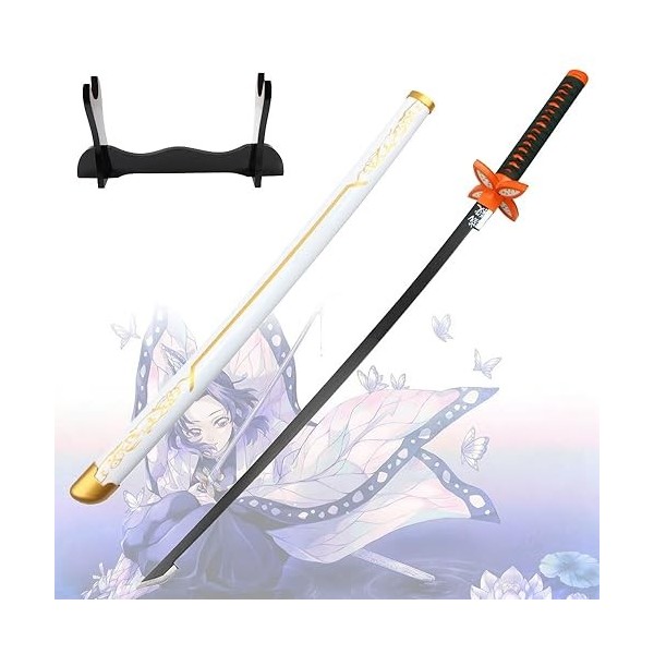 Katana en Bois avec Support, Kochou Shinobu Cosplay épée de samoura...