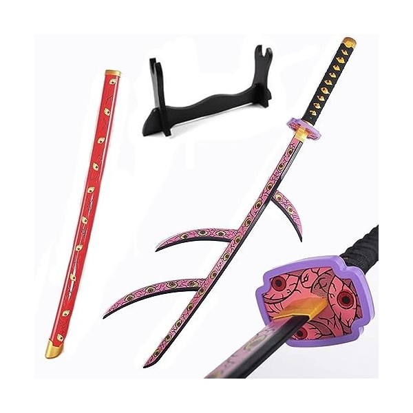 THIKK 104cm Demon Slayer Anime épée Katana Kokushibou Samurai Épée ...