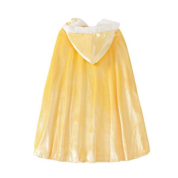 Cape longue à capuche en velours pour fille Déguisement Princesse E...