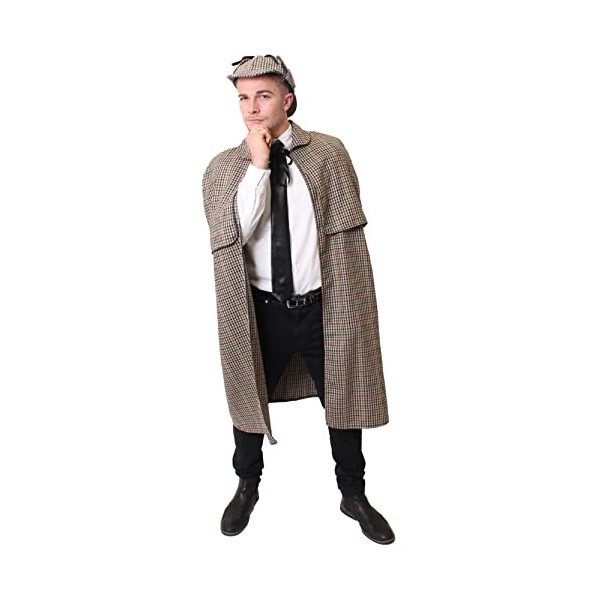 I LOVE FANCY DRESS Costume de détective victorien – XL – Cape victo...
