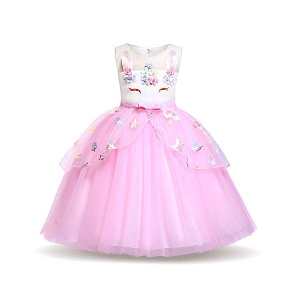 Lito Angels Robe de Princesse Licorne pour Enfant Filles, Carnaval ...