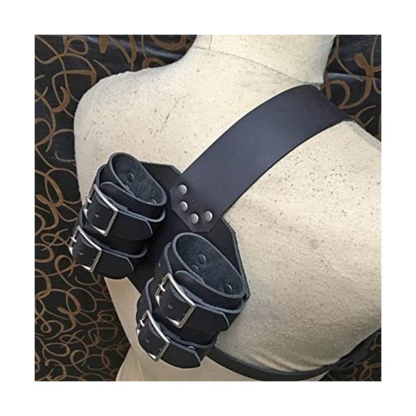 oUyOo Fourreau Médiéval À Double Dos pour Épée Porte-Coutelas Vikin...