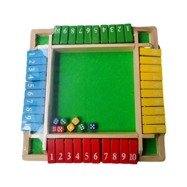 Jeu De Dés De Puzzle Numérique De Boîte À 4 Joueurs Traditionnel Éd...