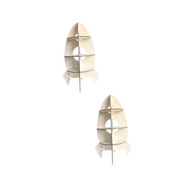 SAFIGLE 2 Pièces Fusée Étagère Décor À La Maison Décorations De Mai...