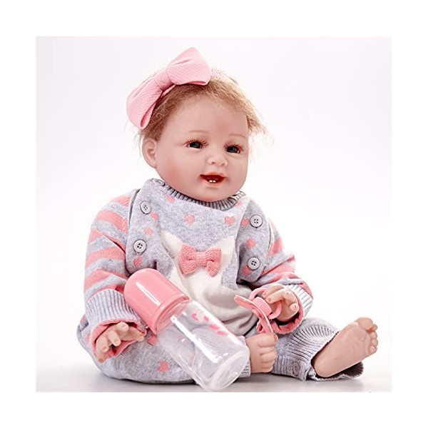 YANRU Bebe Reborn Realiste Silicone, 22 In/55 Cm BéBé Reborn - Ultr...