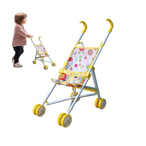 Poussette pour poupées,Poussette de poupée pour Enfant avec Panier ...