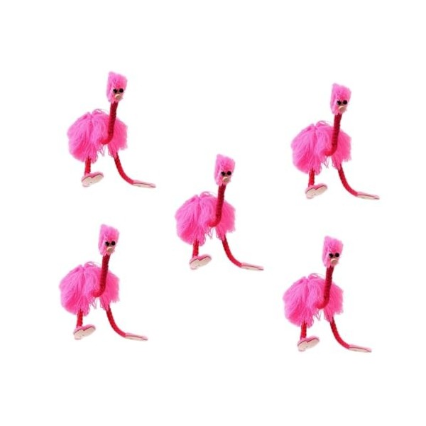 ibasenice 5 Pièces Marionnette DAutruche Animal en Peluche Marionne...