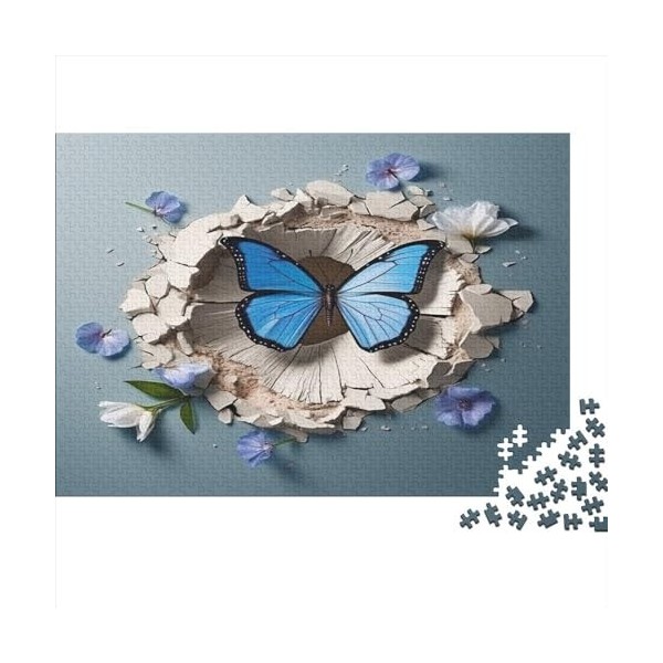 Effet 3D Papillon 1000 Pièces, DIY Puzzle, Divertissement Créatif,