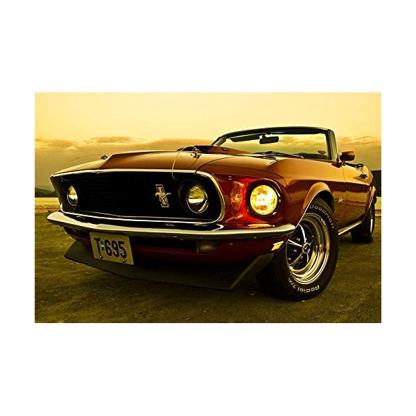 YANCONG Puzzle Collection 1000 Pièces, Puzzle 3D, 1969 Voiture Déca...