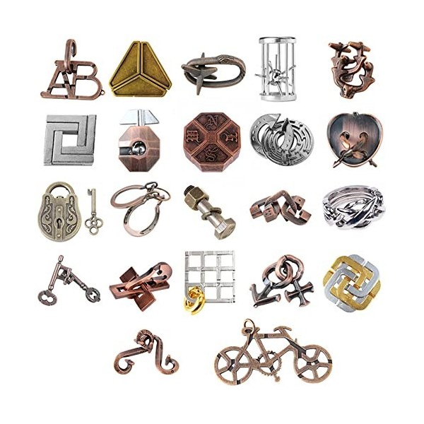 Casse-tête en Métal, Joyeee Brain Teaser Puzzles Métallique Jouet d...