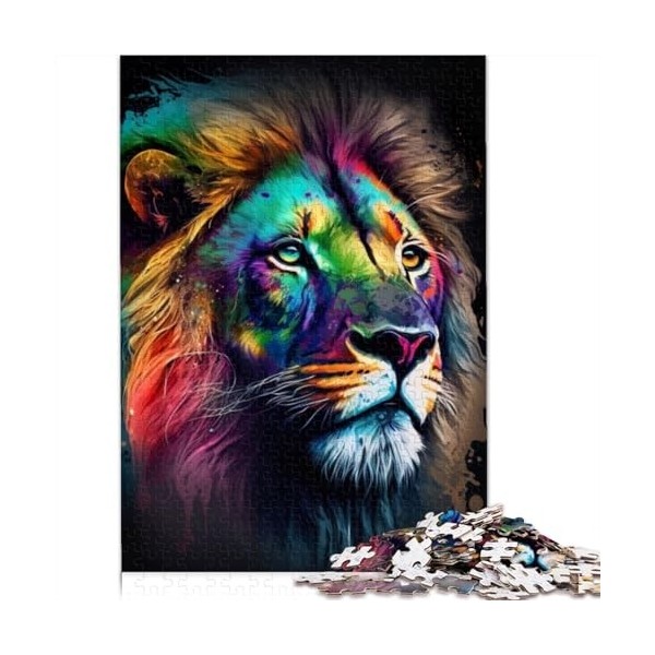 Puzzle Color Splash Lion 500 pièces Puzzles Jouets Puzzles en Bois ...