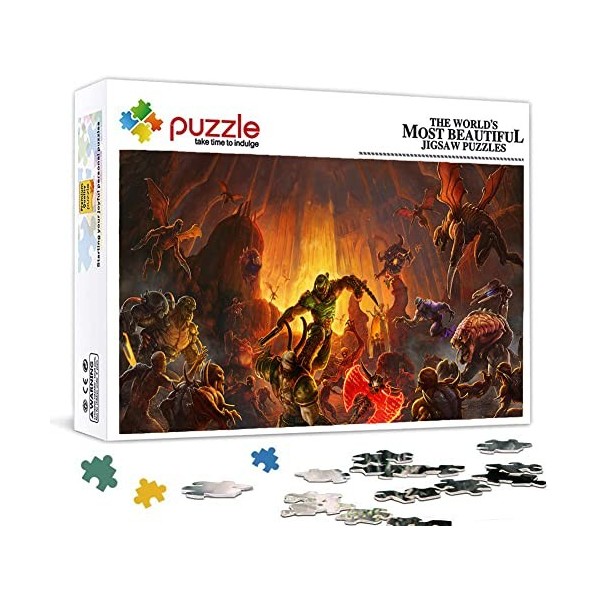 Puzzle 1000 Pièces pour Adultes, Puzzle Doom, Petit Mini Puzzle Ado...