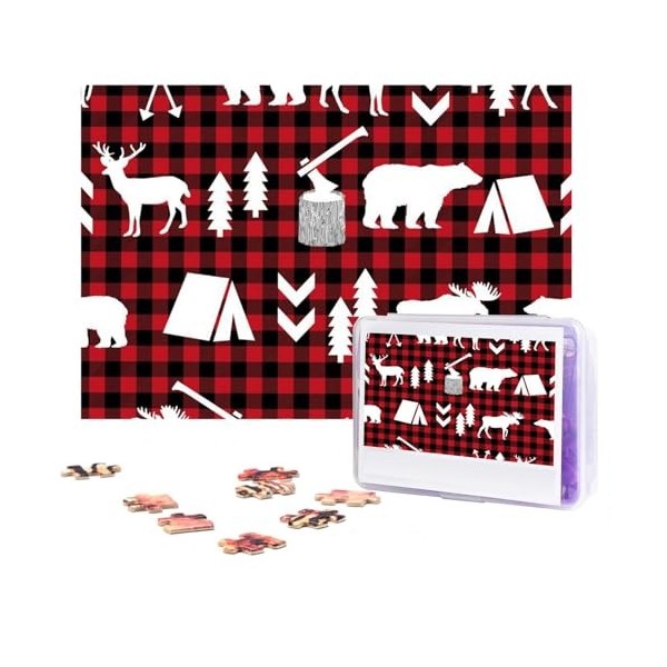 Casse-tête de Noël à carreaux de buffle de 300 pièces – Puzzle phot...