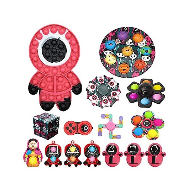 BRAINYTOYS Squide Pop Jeu Push Pop Toys Calendrier LAvent 2022 Fidg...