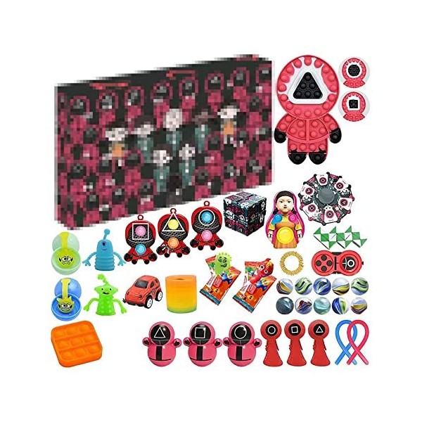 BRAINYTOYS Jouets Squid for Garçons Pop Avent Calendrier 2022 Fidge...